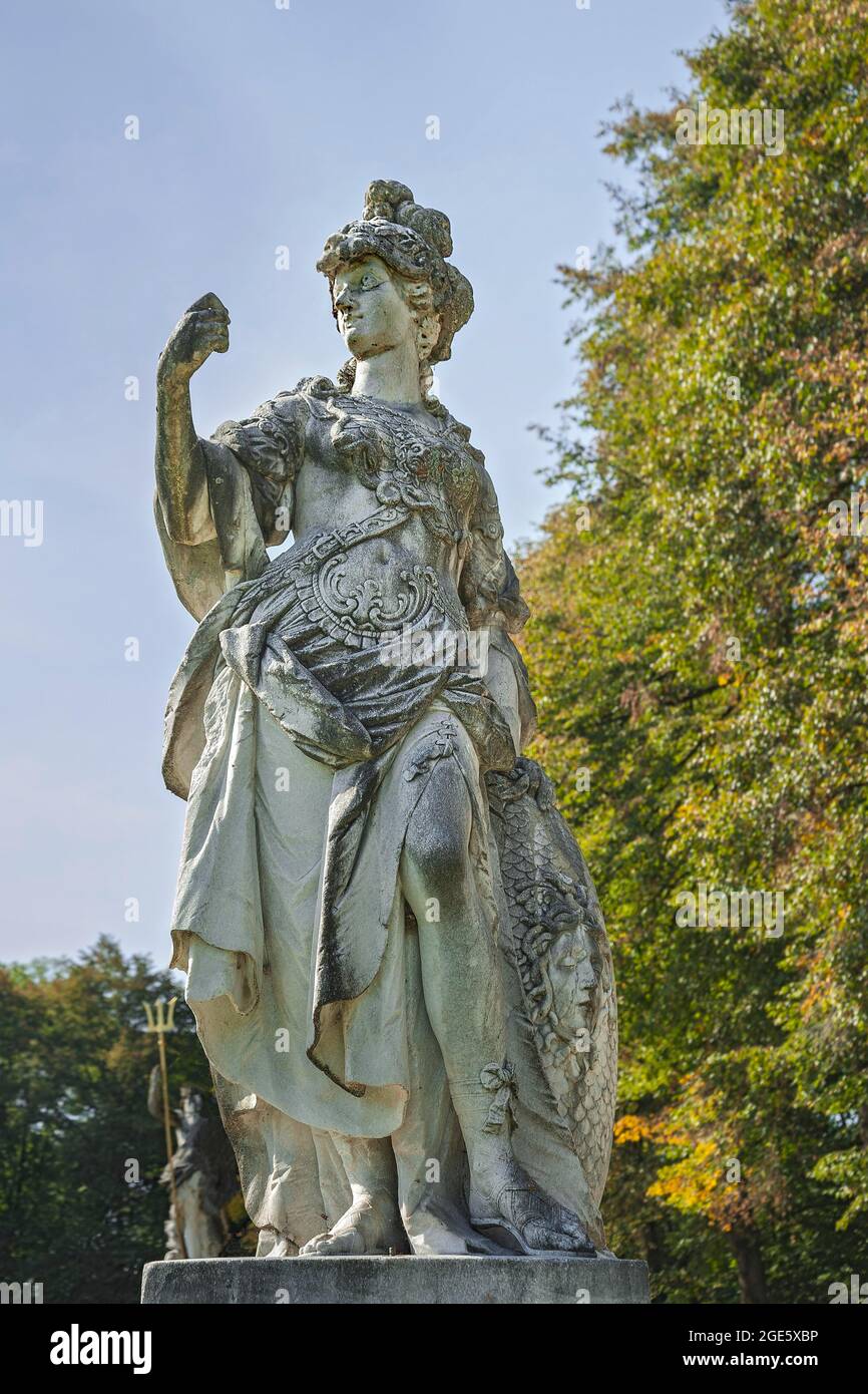 Statue of Pallas Athene by Roman Anton Boos c. 1777, Nymphenburg Palace ...