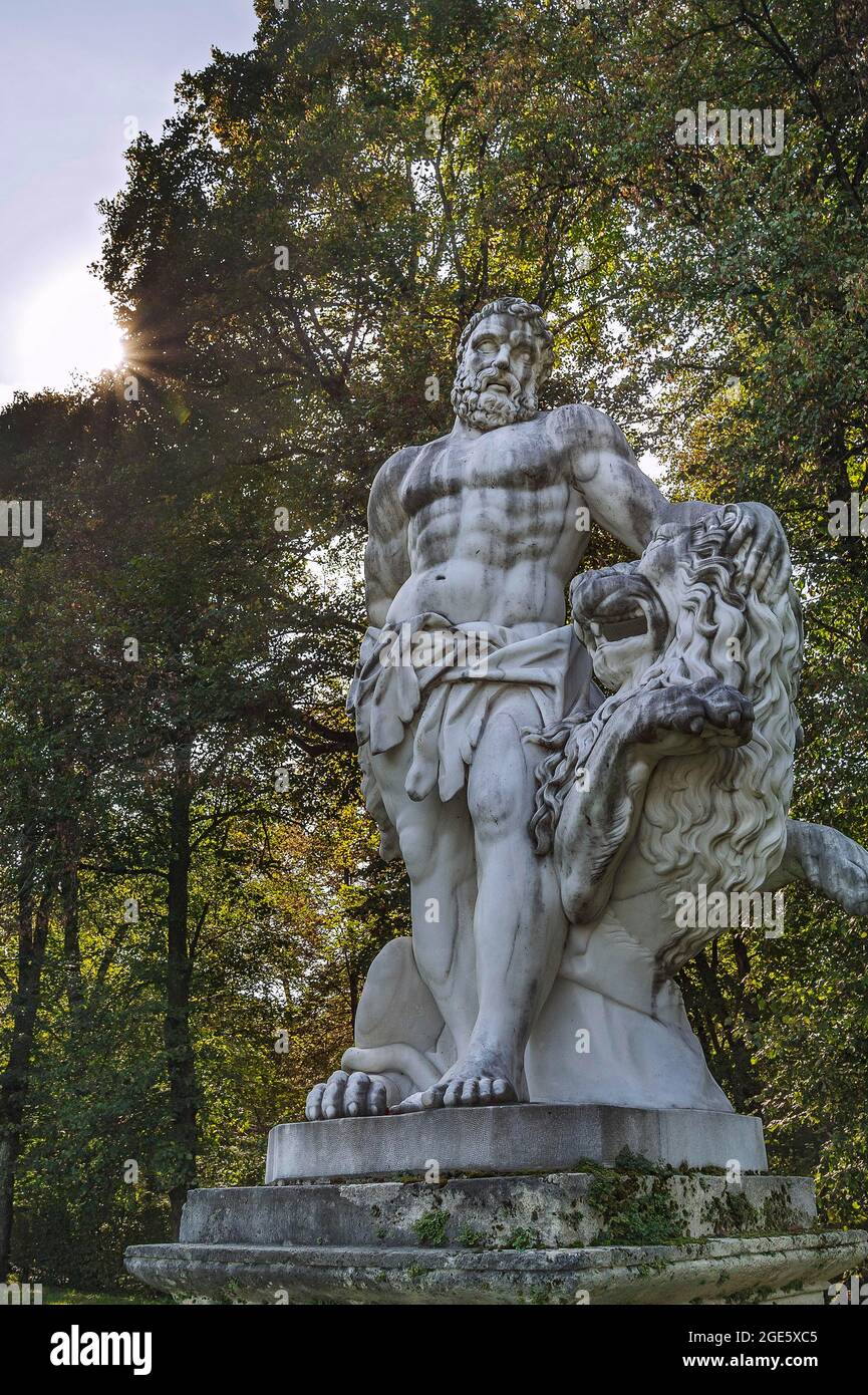 Statue of Hercules, by Giuseppe Volpini, 1717, Nymphenburg Palace ...