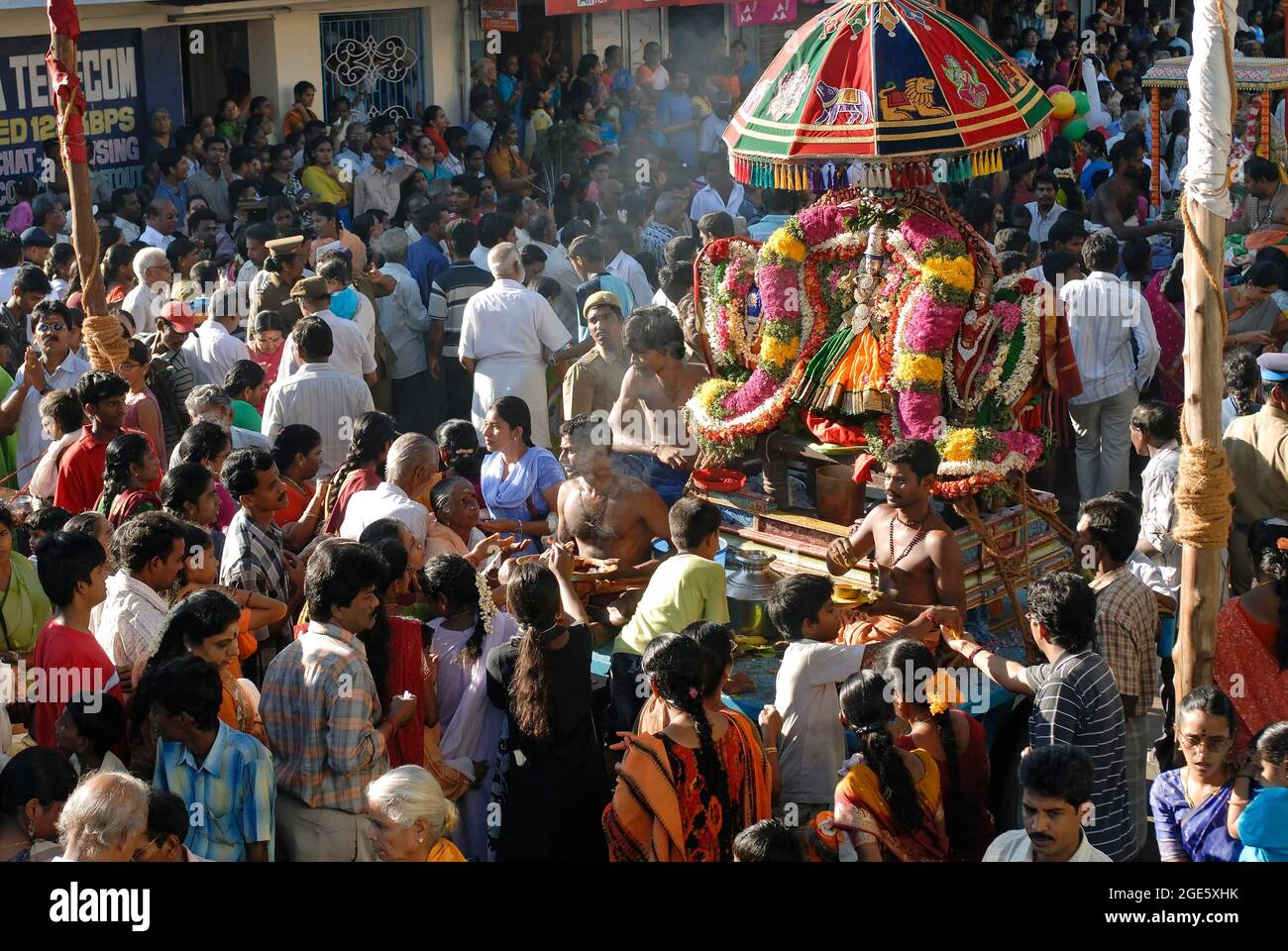 The Sixty three Nayanmars (Arupathumoovar) are borne in palanquins and ...