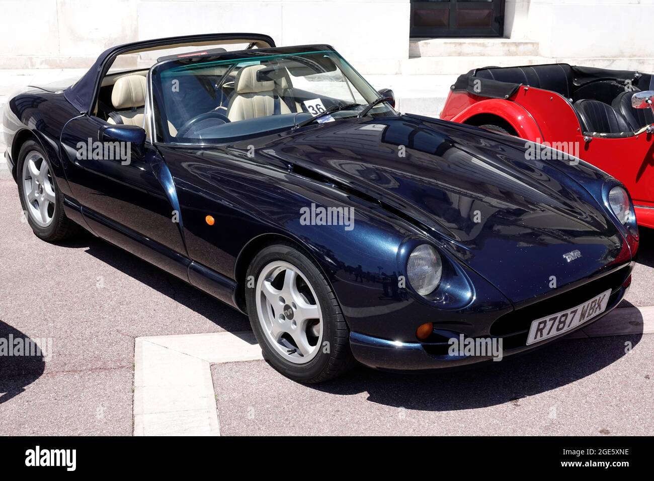 Sports car roadster TVR Chimaera, classic car, parked in front of the ...