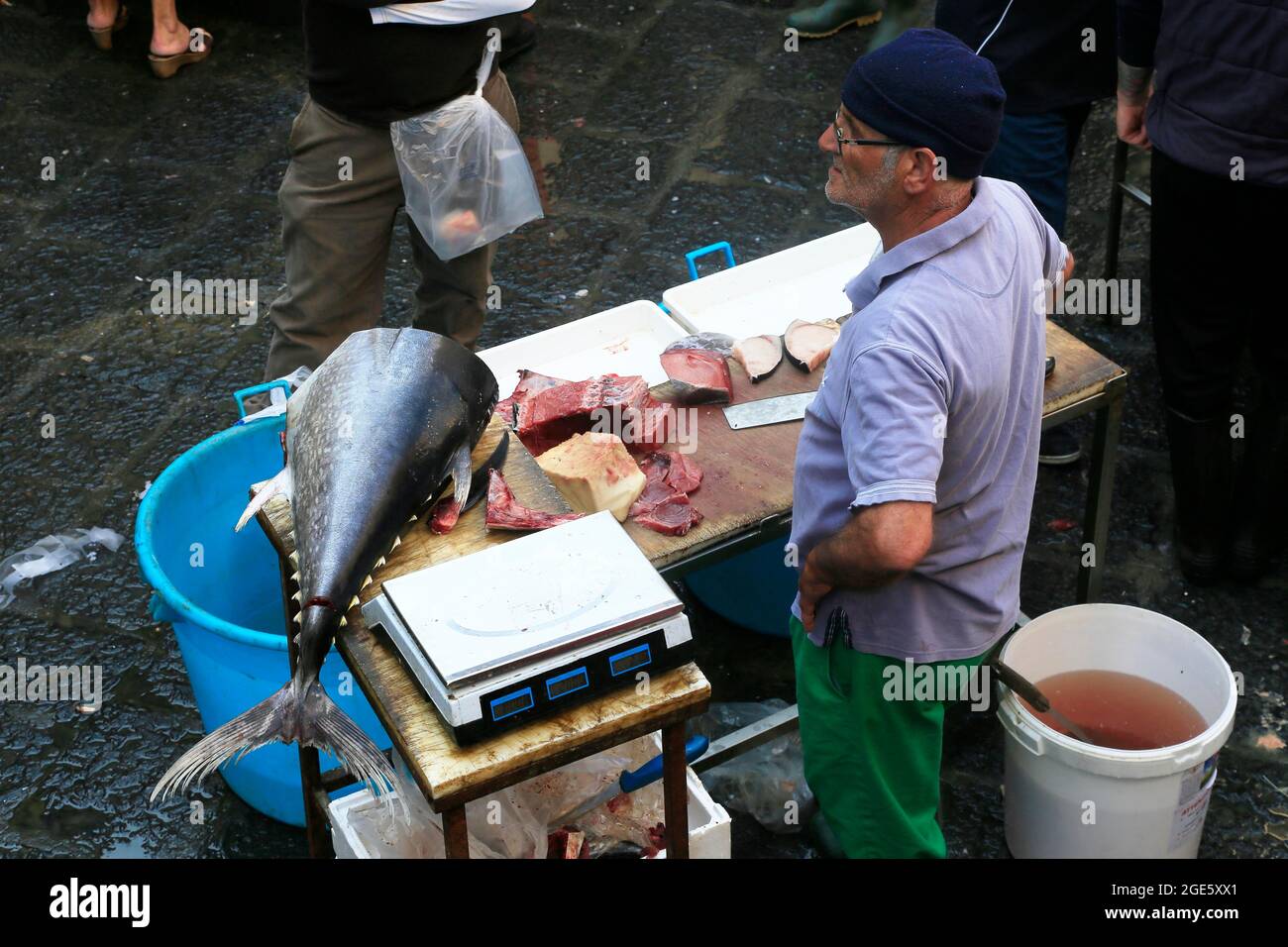 Catania Fish Market, Sicily, Mediterranean Sea, Italy Stock Photo - Alamy