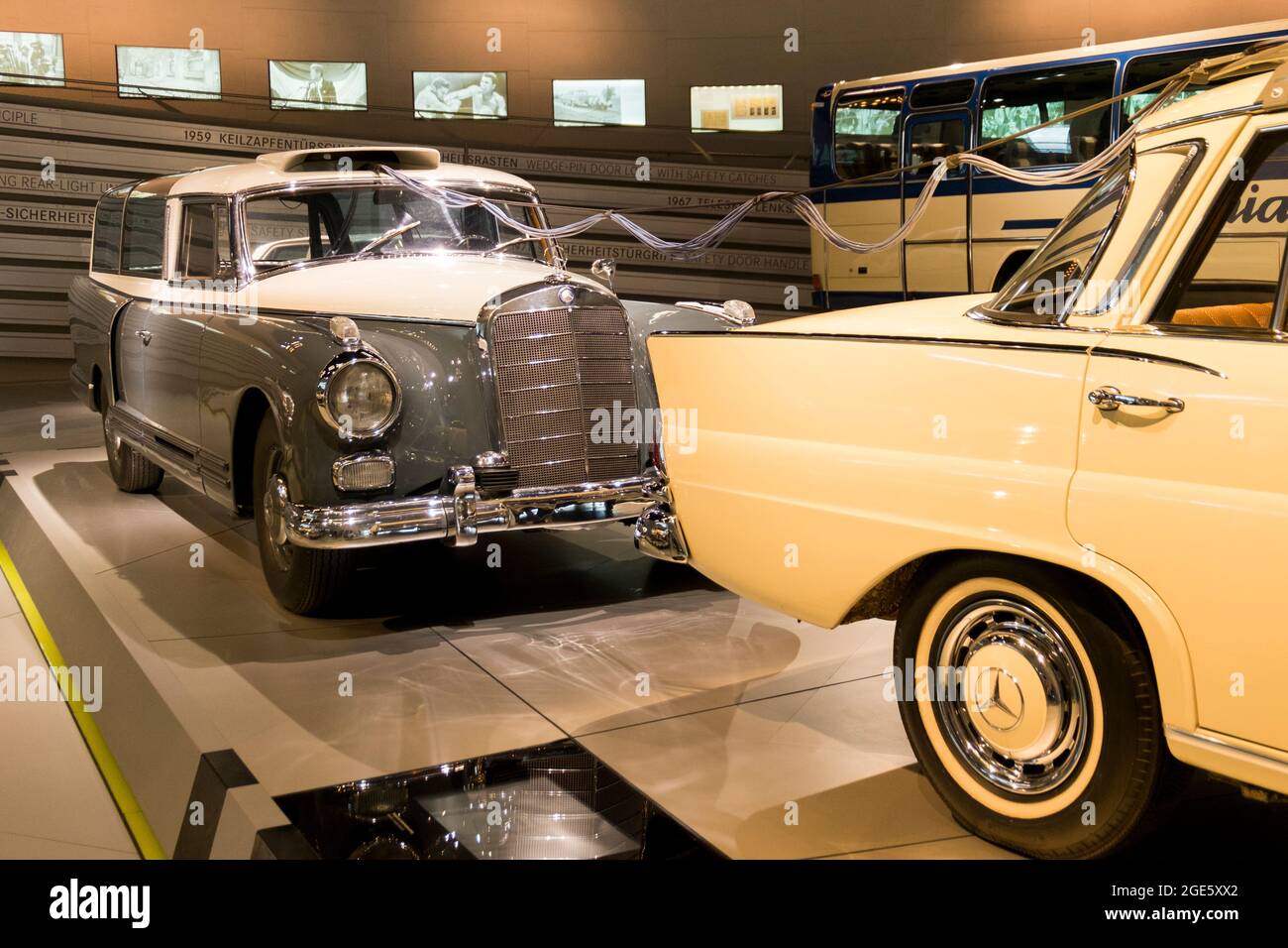 The follow station wagon, cabled to a sedan for testing. At the ...