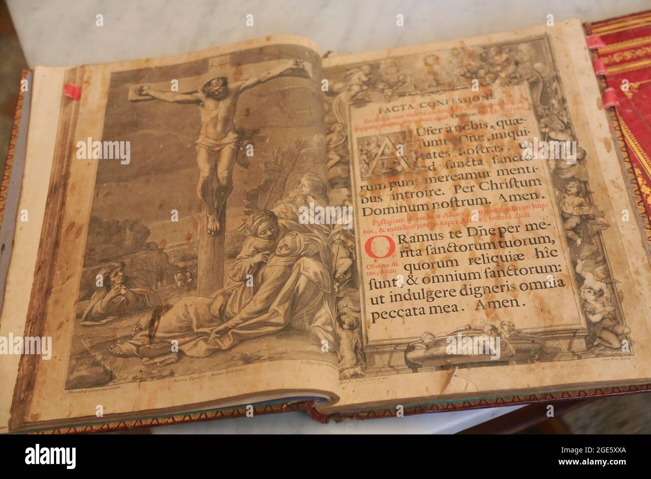 Medieval prayer book in the Cathedral of San Bartolomeo on Castle Hill ...