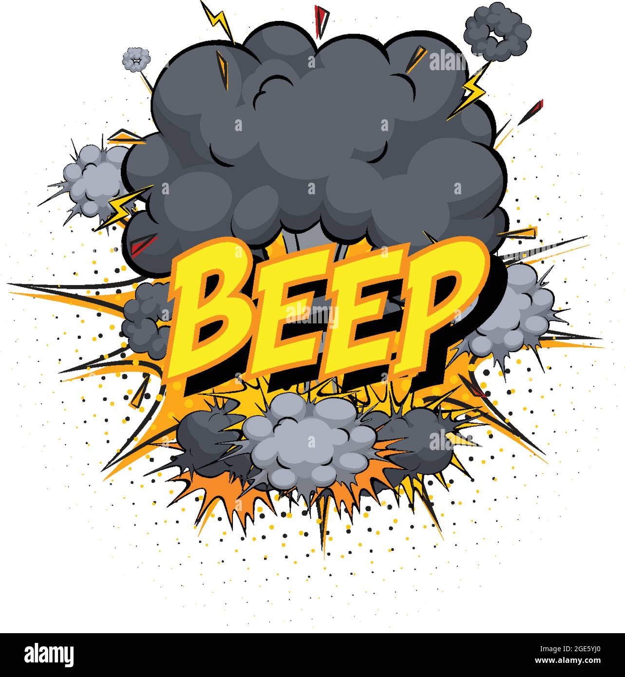 Word Beep on comic cloud explosion background illustration Stock Vector ...
