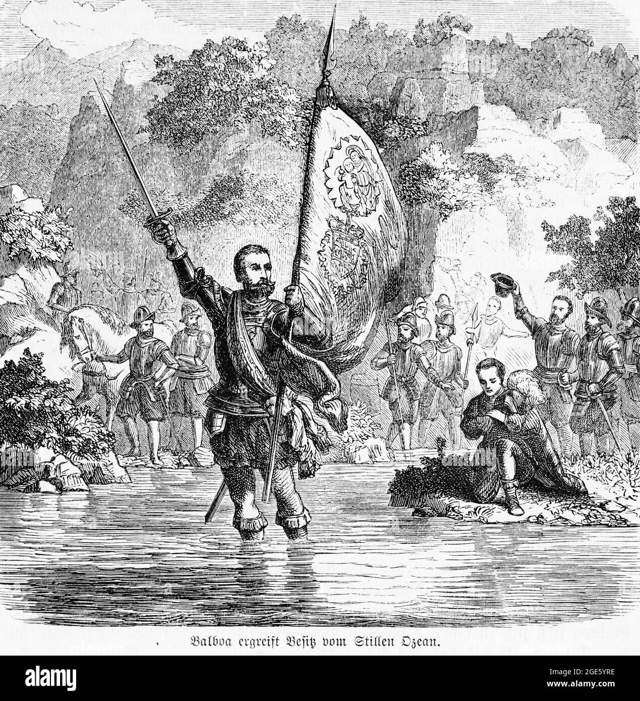 Balboa, Spanish explorer and conquistador, first European to set eyes ...