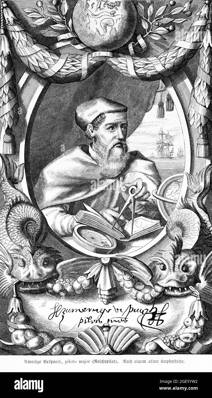 Amerigo Vespucci, navigator and explorer, namesake of the double ...
