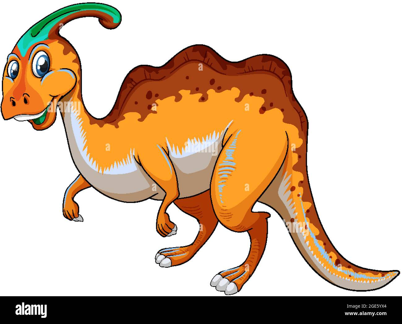 A Parasaurus dinosaur cartoon character illustration Stock Vector Image ...