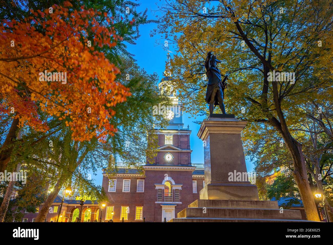 Independence Hall in Philadelphia, Pennsylvania USA at sunrise Stock ...