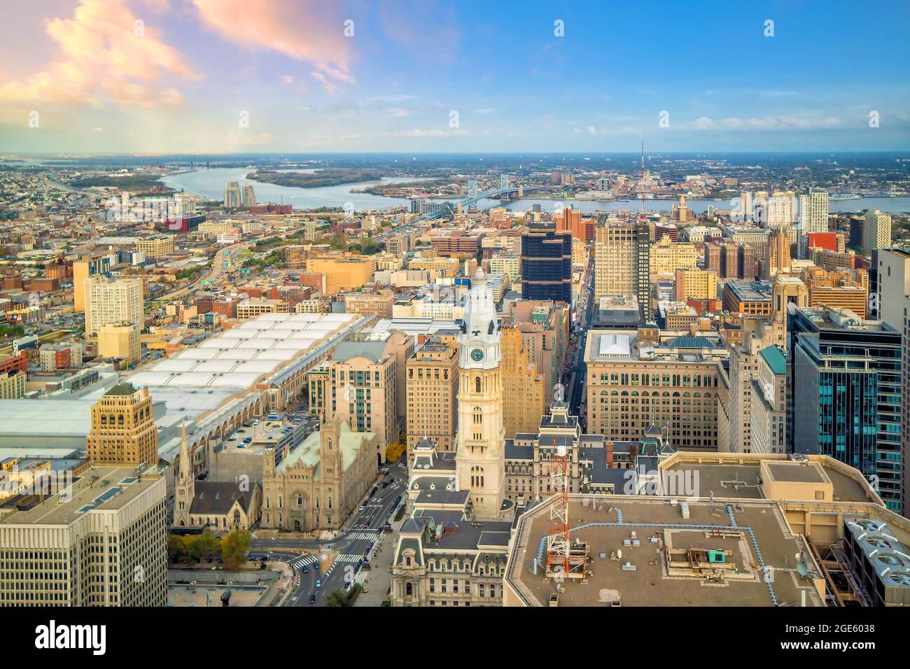 Aerial view philadelphia business district hi-res stock photography and ...