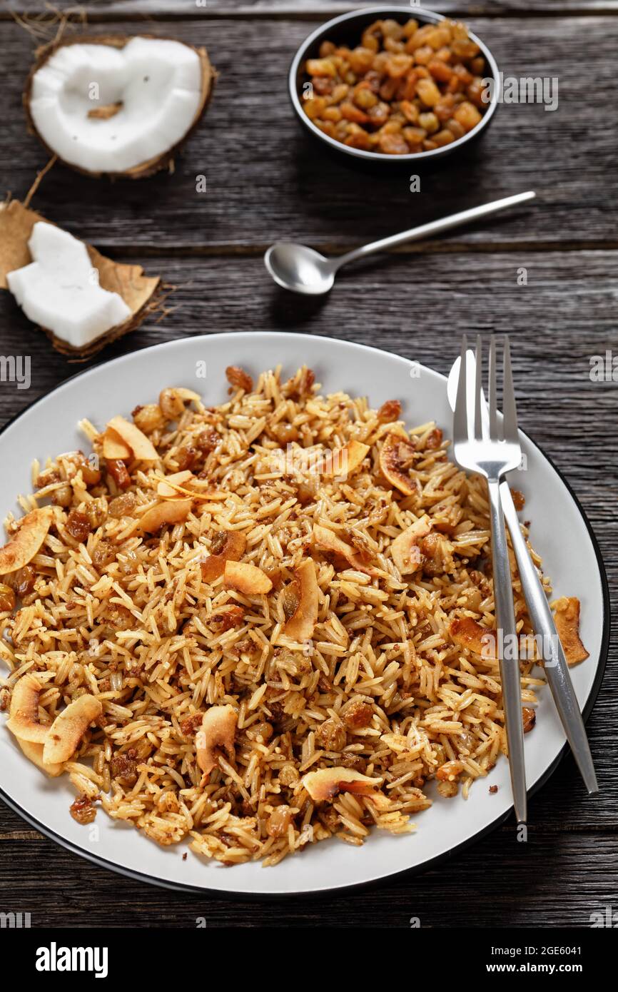 Coconut Rice, Colombian Arroz Con Coco, long grain rice cooked with ...