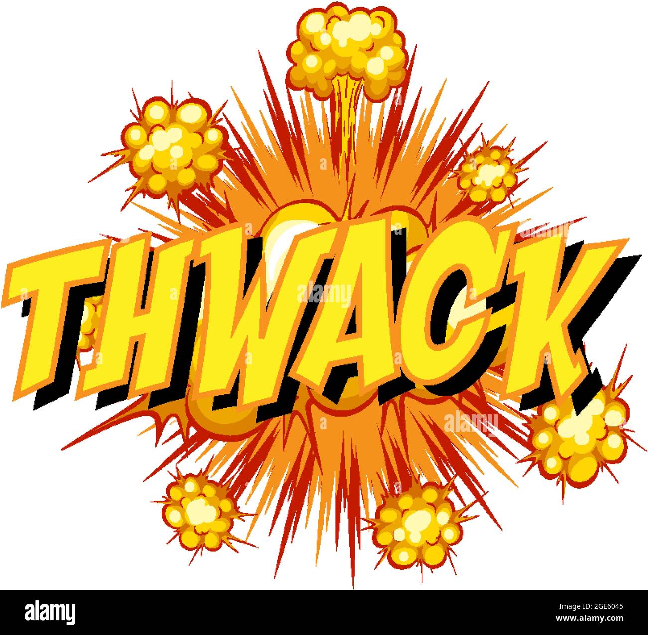 Comic speech bubble with thwack text illustration Stock Vector Image ...