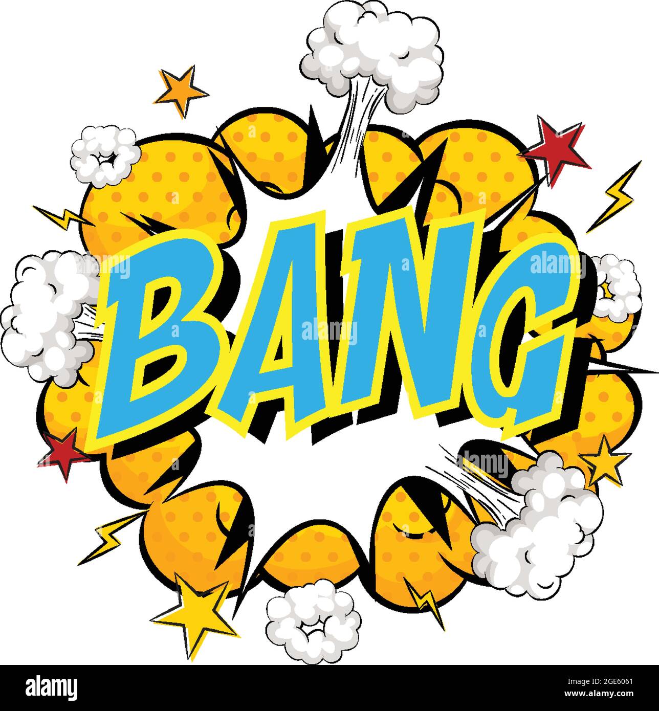 Word Bang on comic cloud explosion background illustration Stock Vector ...