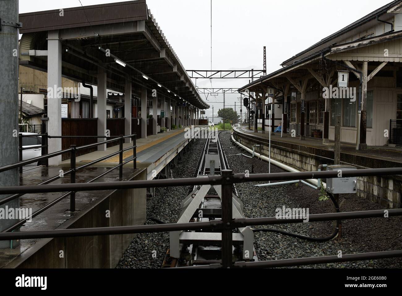 yudanaka, nagano, japan, 2021-13-8 , station at Yudanaka onsen Stock ...