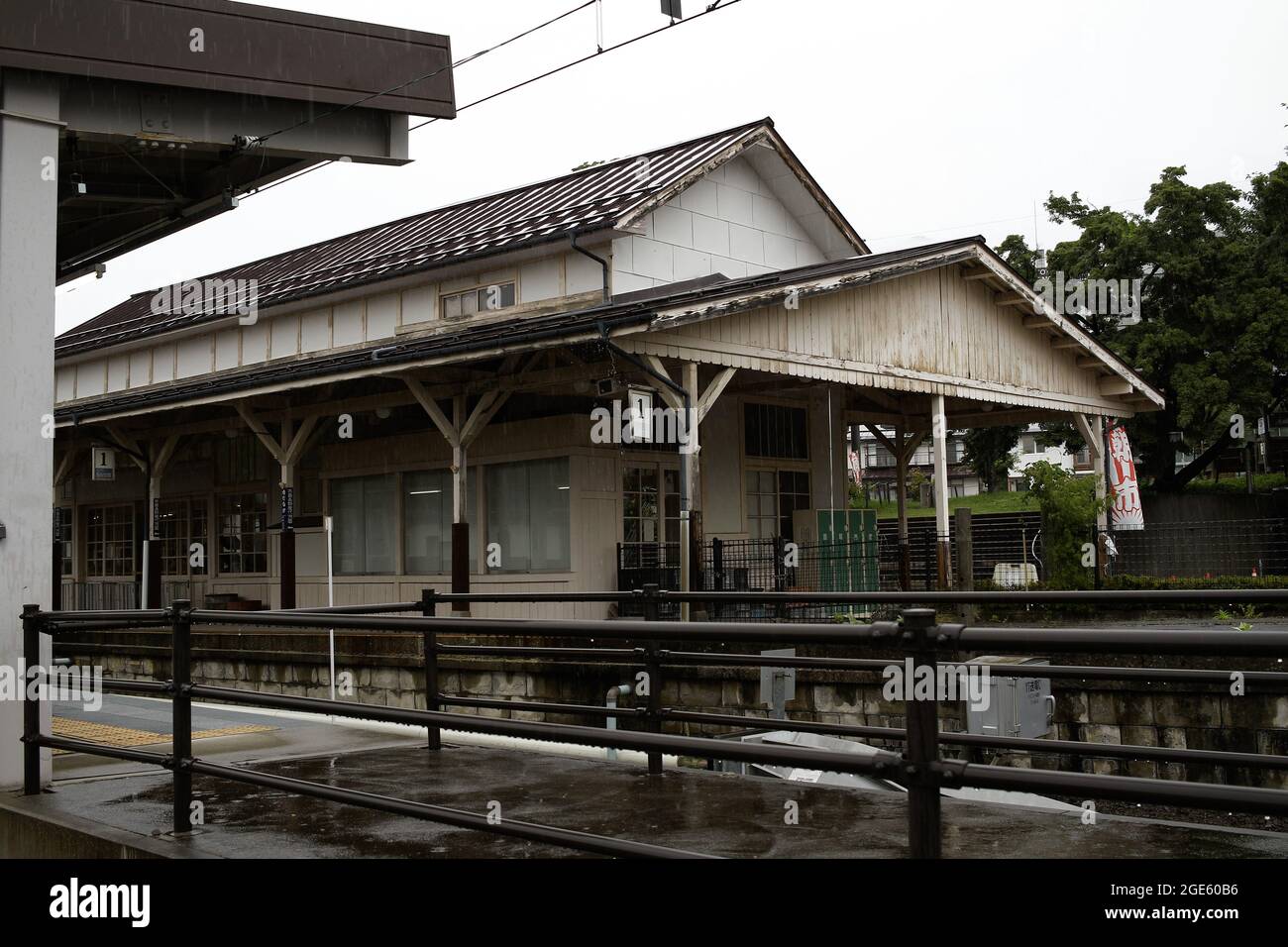 yudanaka, nagano, japan, 2021-13-8 , station at Yudanaka onsen Stock ...
