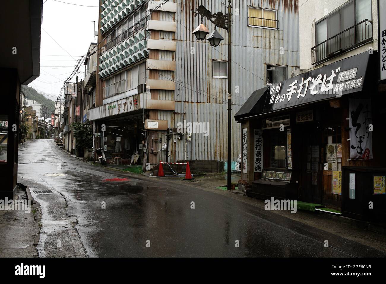yudanaka, nagano, japan, 2021-13-8 , view of Yudanaka onsen town Stock ...