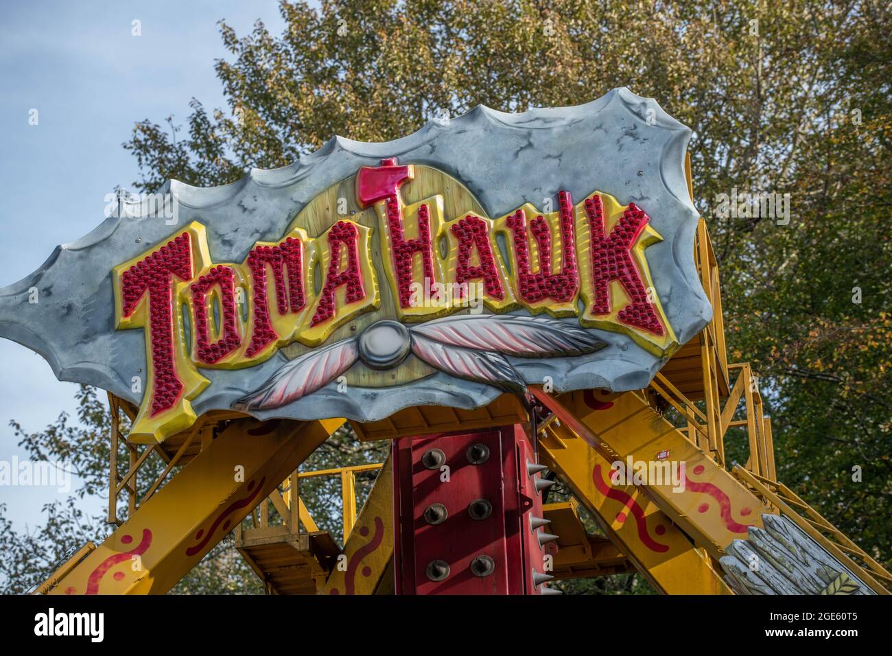 TomaHawk Sign Walibi Holloand Stock Photo - Alamy
