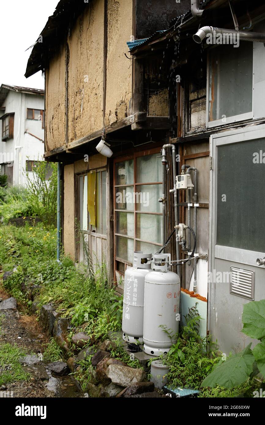 yudanaka, nagano, japan, 2021-13-8 , view of Yudanaka onsen town Stock ...