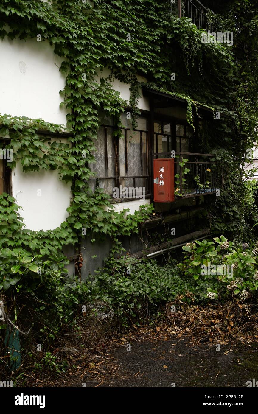 yudanaka, nagano, japan, 2021-13-8 , view of Yudanaka onsen town Stock ...