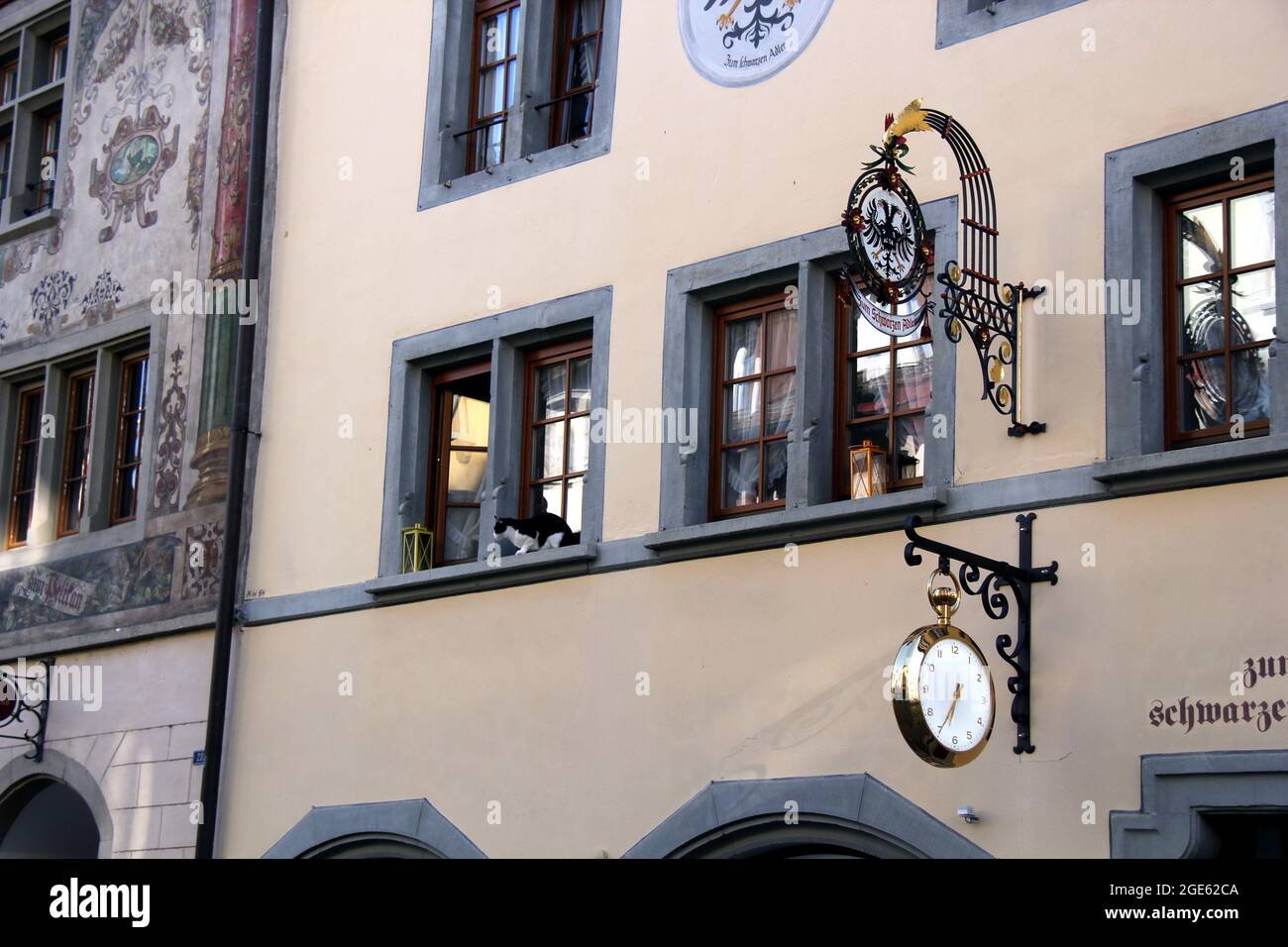 Medieval Store Signs in Stein am Rhein Stock Photo - Alamy
