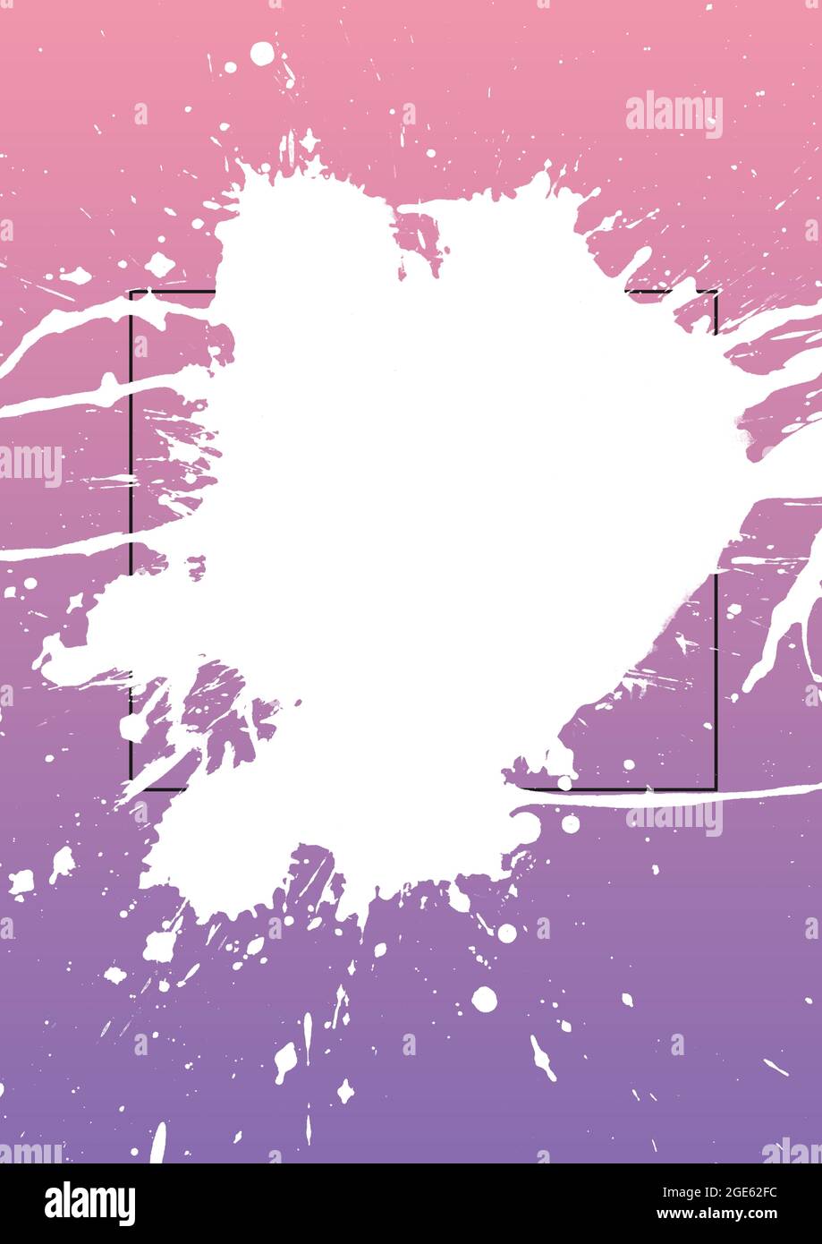 Composition of white splash icon on pink background Stock Photo - Alamy