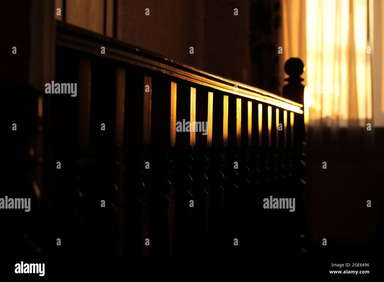 Dark brown wooden railing hi-res stock photography and images - Alamy