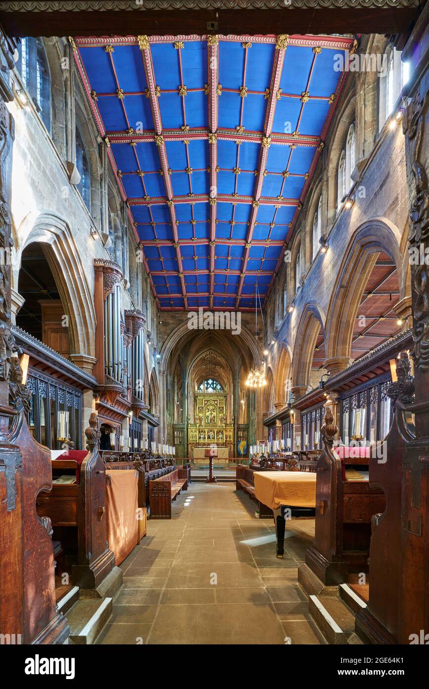 The refurbished interior of Wakefield Cathedral, West Yorkshire ...