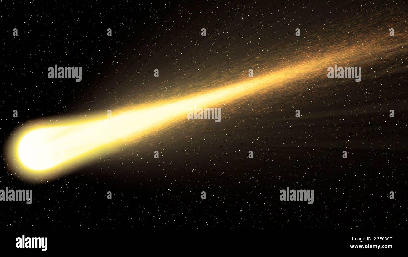 Beautiful comet in motion in deep space background Stock Photo - Alamy