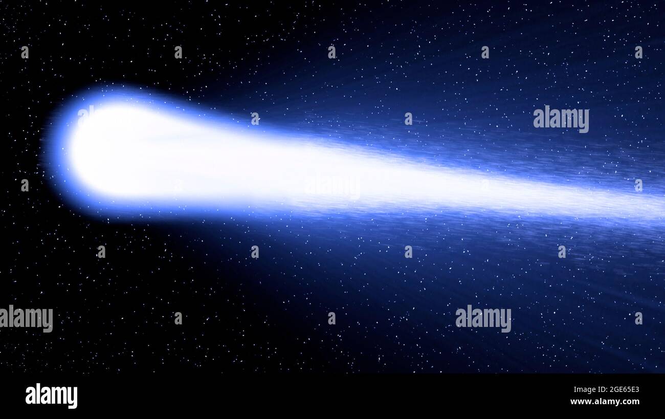 Beautiful comet in motion in deep space background Stock Photo - Alamy