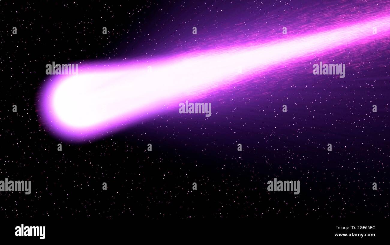 Beautiful comet in motion in deep space background Stock Photo - Alamy