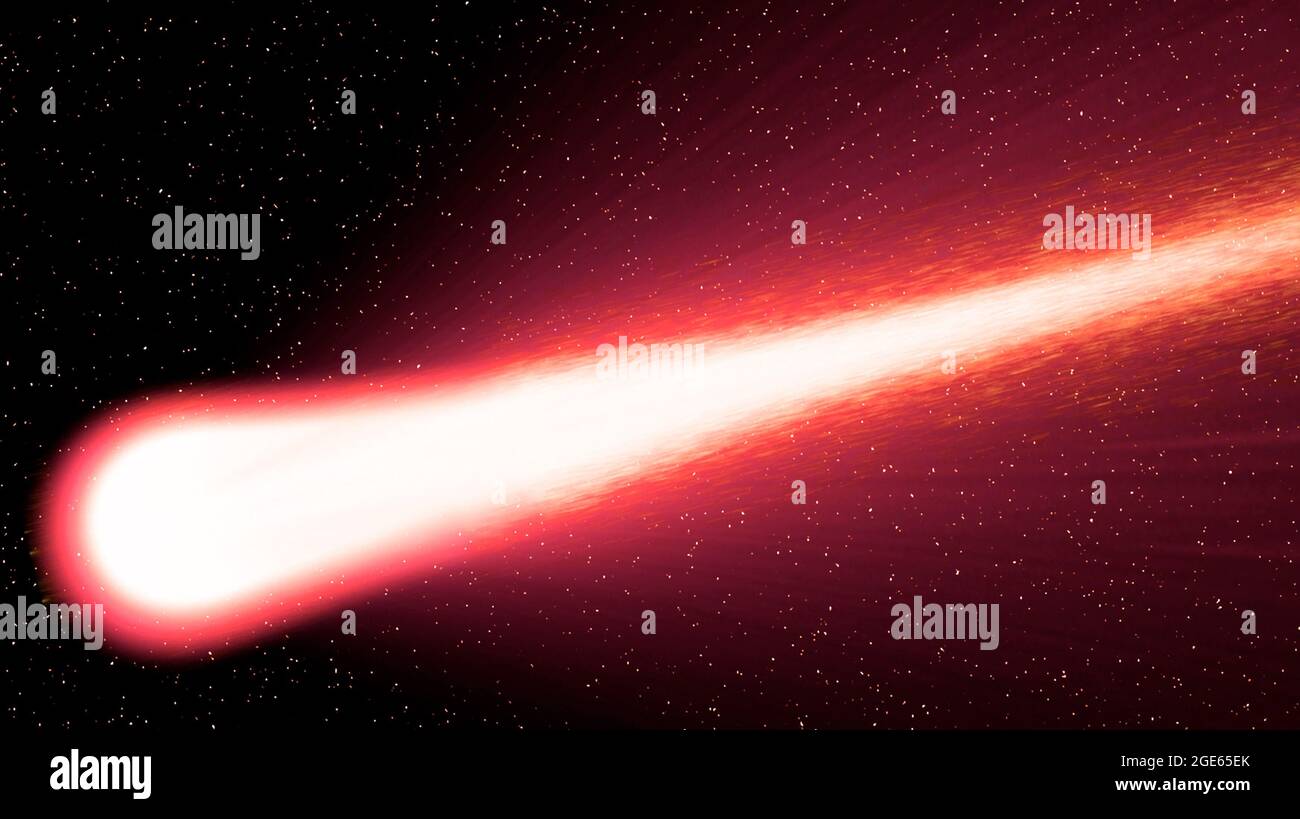 Beautiful comet in motion in deep space background Stock Photo - Alamy