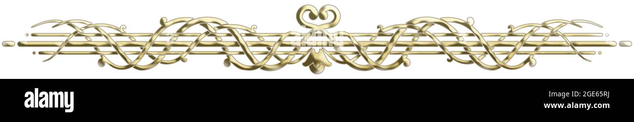 Art Deco style illustration with interlocking lines creating a golden ...