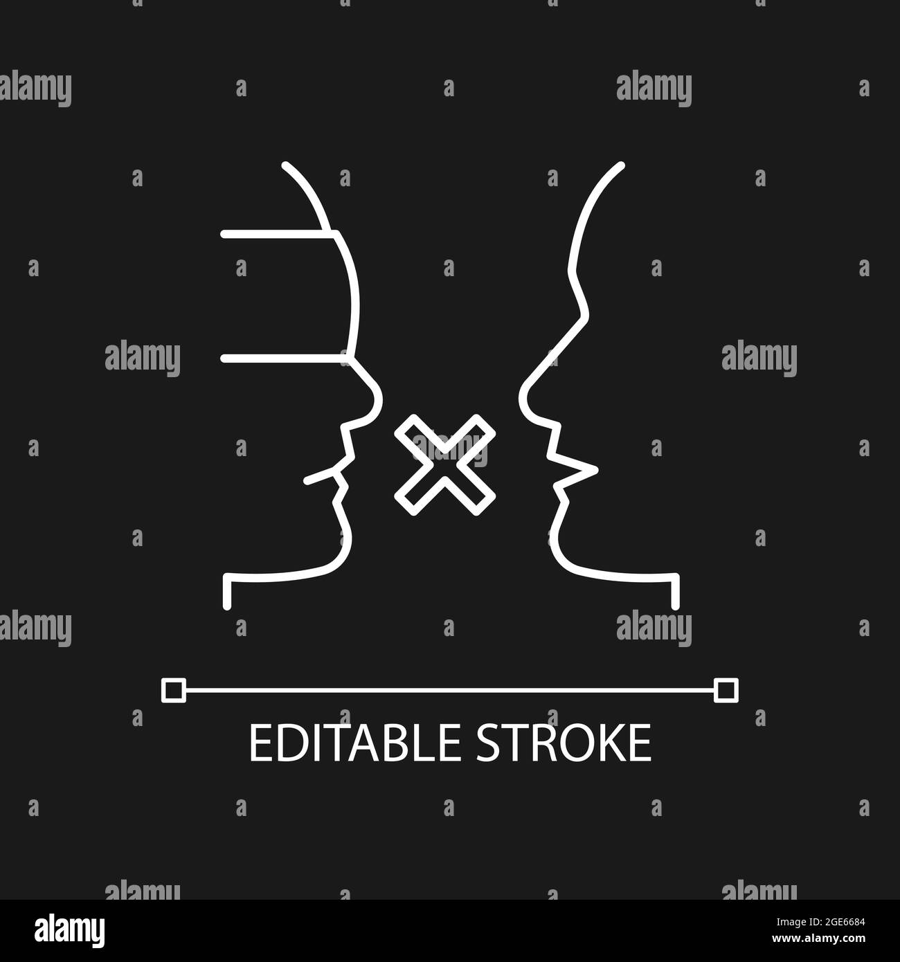 Biases white linear icon for dark theme Stock Vector Image & Art - Alamy