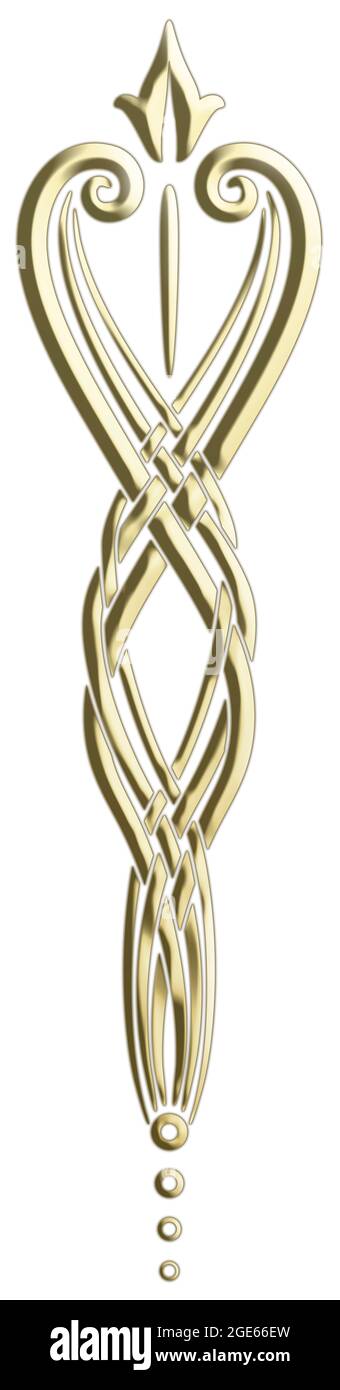 Art Deco style illustration with interlocking lines creating a golden ...