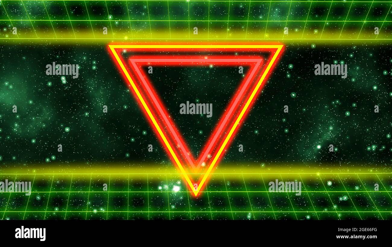 Beautiful colorful 80s banner concept with grid and geometric shapes ...