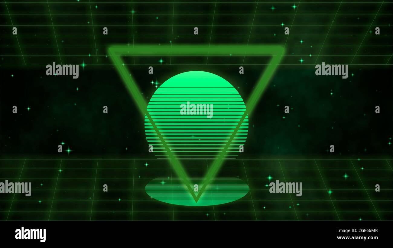 Beautiful colorful 80s banner concept with grid and geometric shapes ...