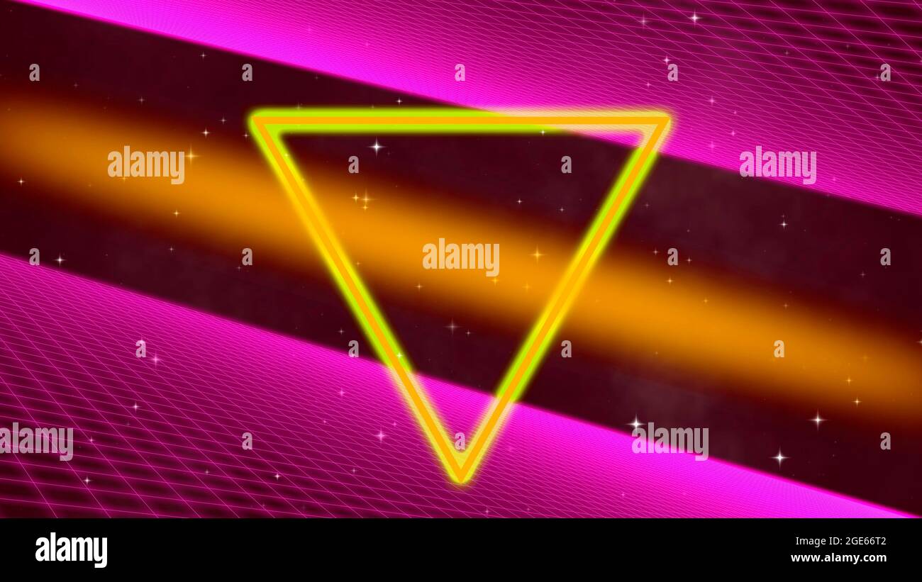 Beautiful colorful 80s banner concept with grid and geometric shapes ...