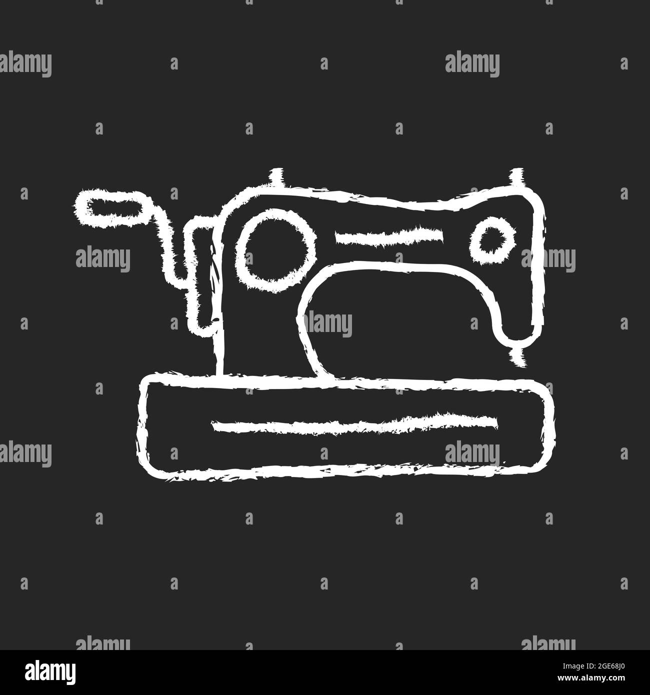 Old treadle sewing machine Stock Vector Images - Alamy