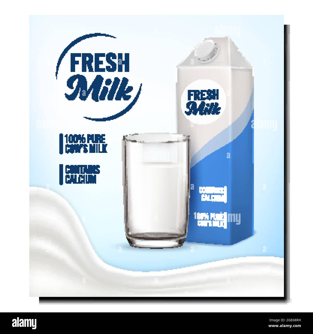 Vertical banner realistic fresh Cut Out Stock Images & Pictures - Alamy