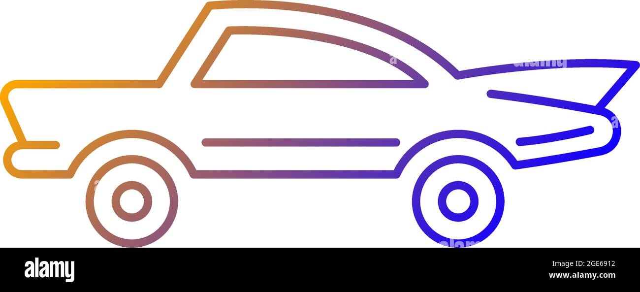 Classic car gradient linear vector icon Stock Vector Image & Art - Alamy