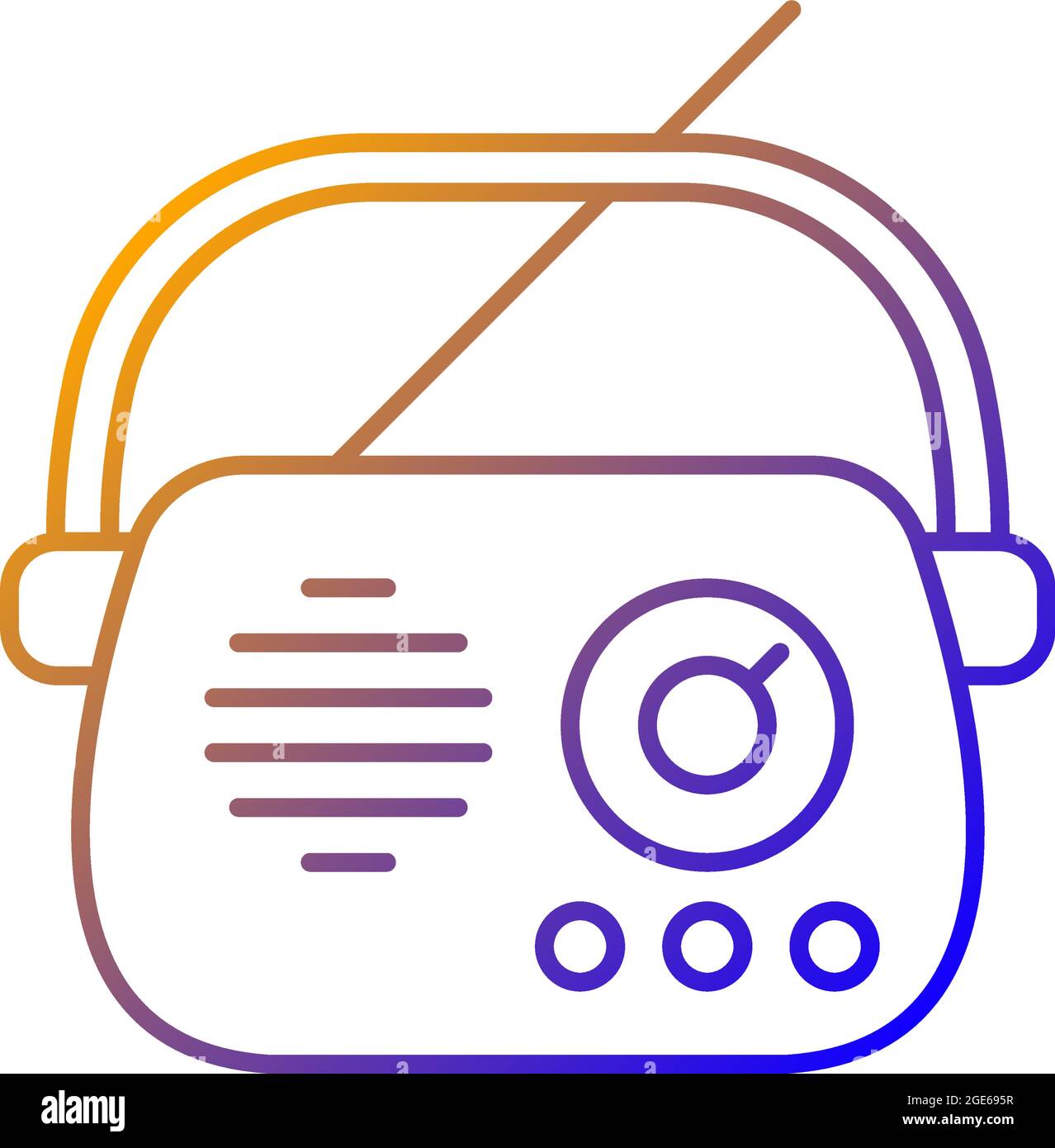 Antique radio gradient linear vector icon Stock Vector Image & Art - Alamy