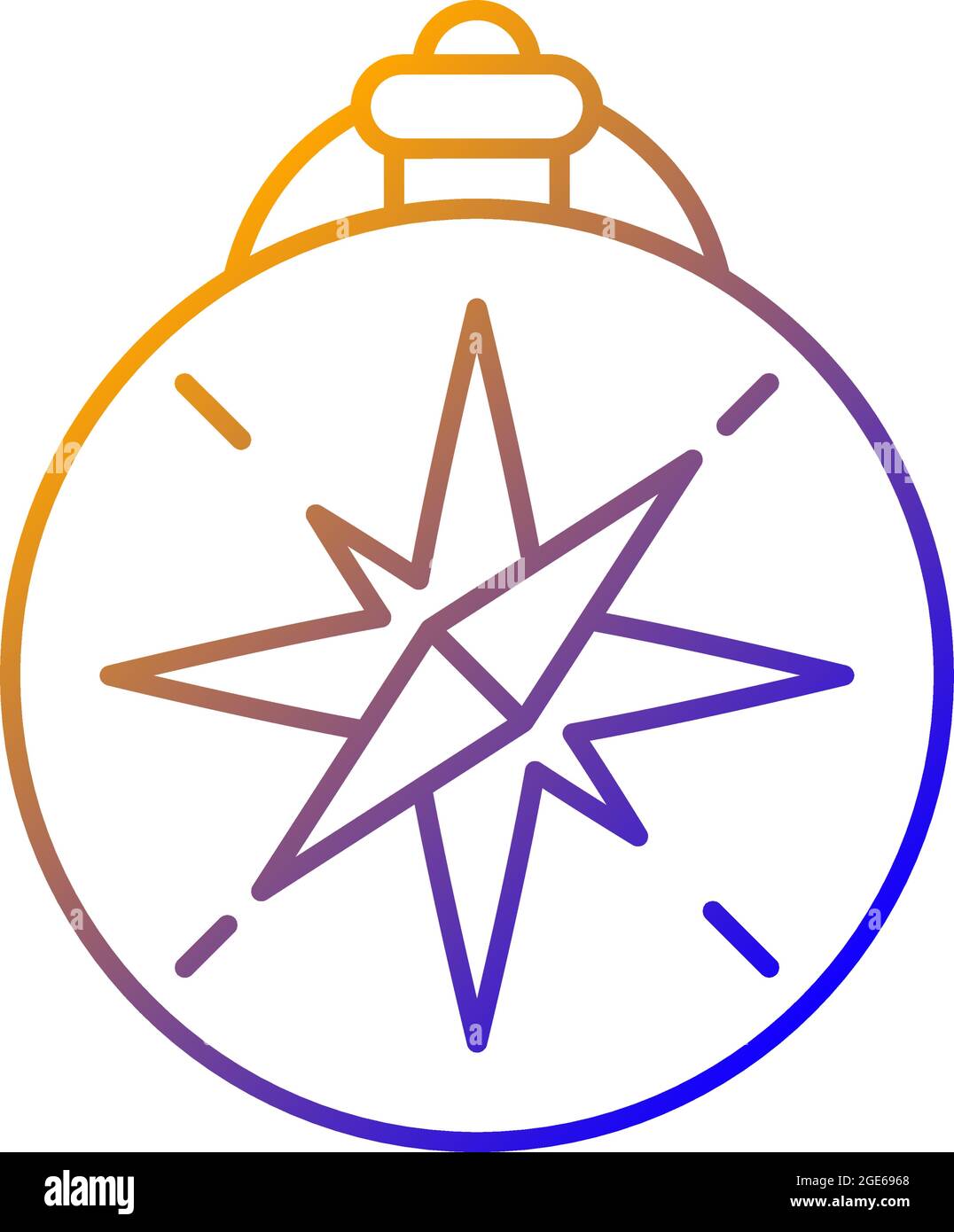 Vintage style compass gradient linear vector icon Stock Vector Image ...