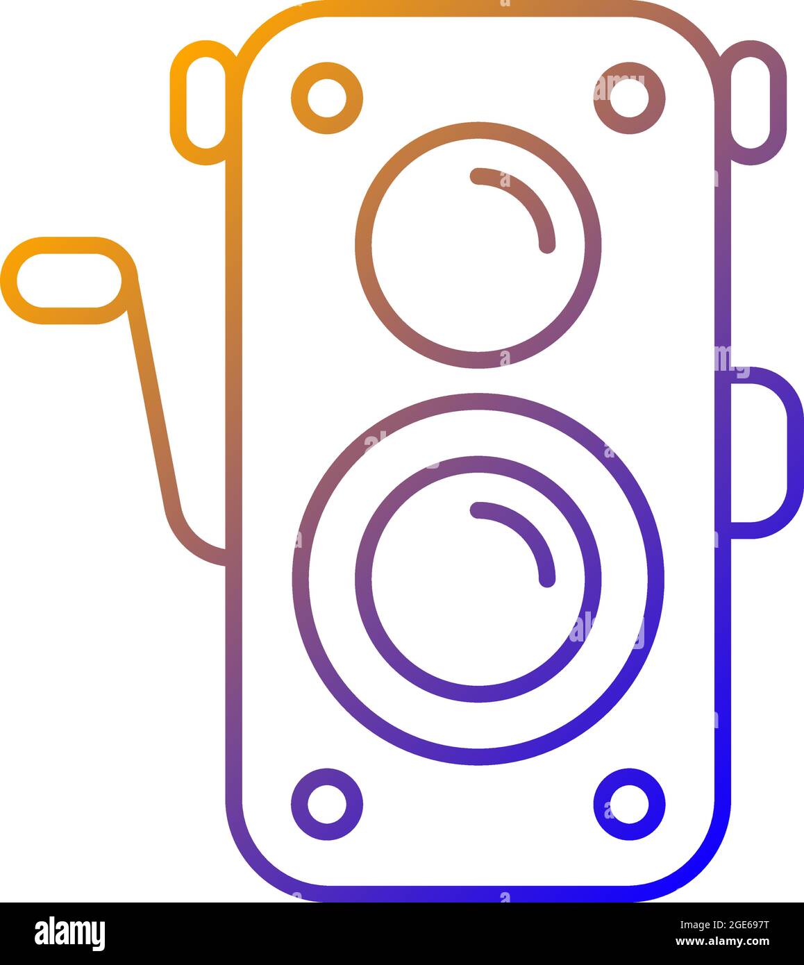 Old photo camera gradient linear vector icon Stock Vector Image & Art ...