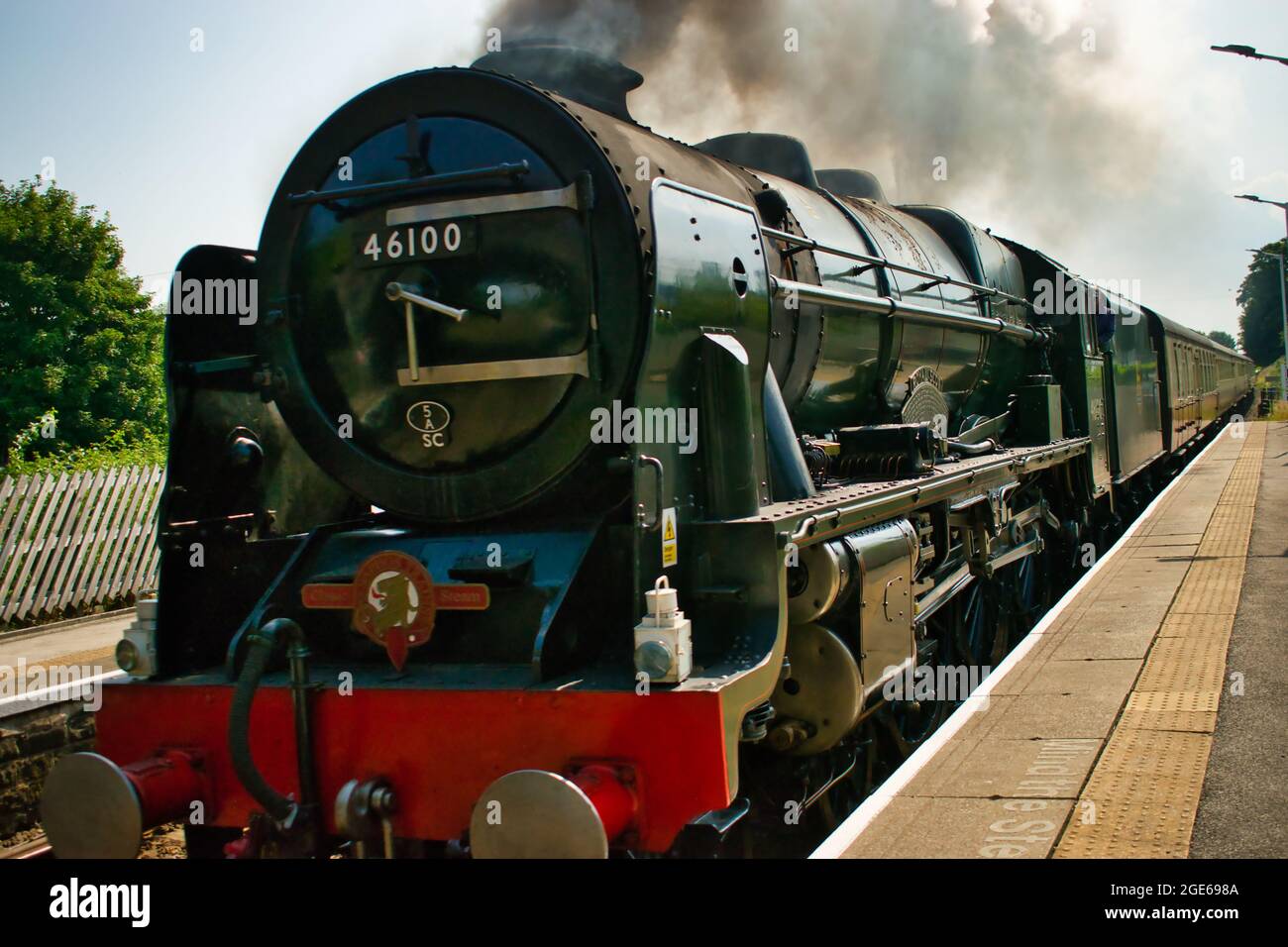 Royal Scotsman Steam Train At Long Preston Railway Station Stock Photo ...