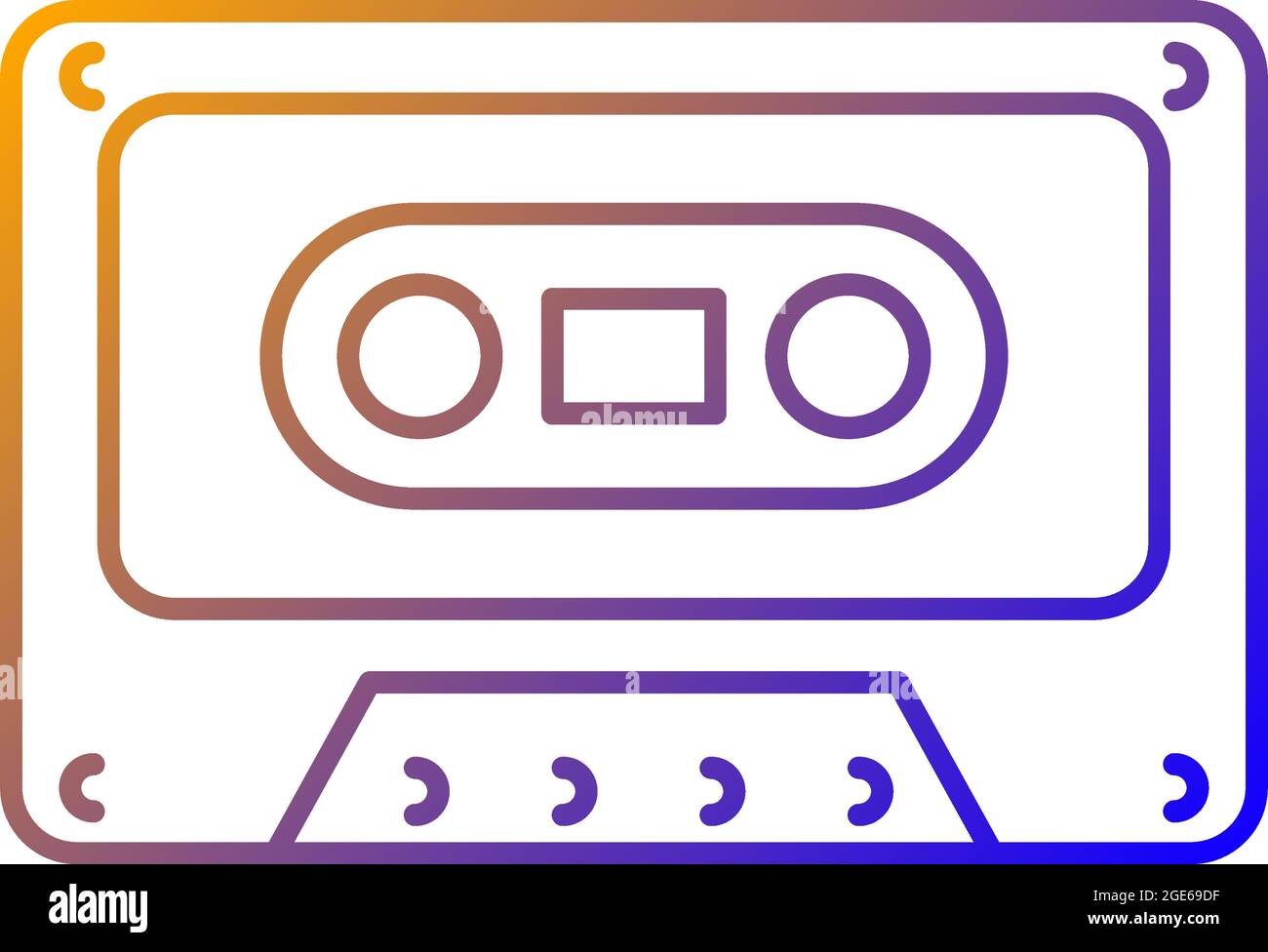 Tape cassette gradient linear vector icon Stock Vector Image & Art - Alamy