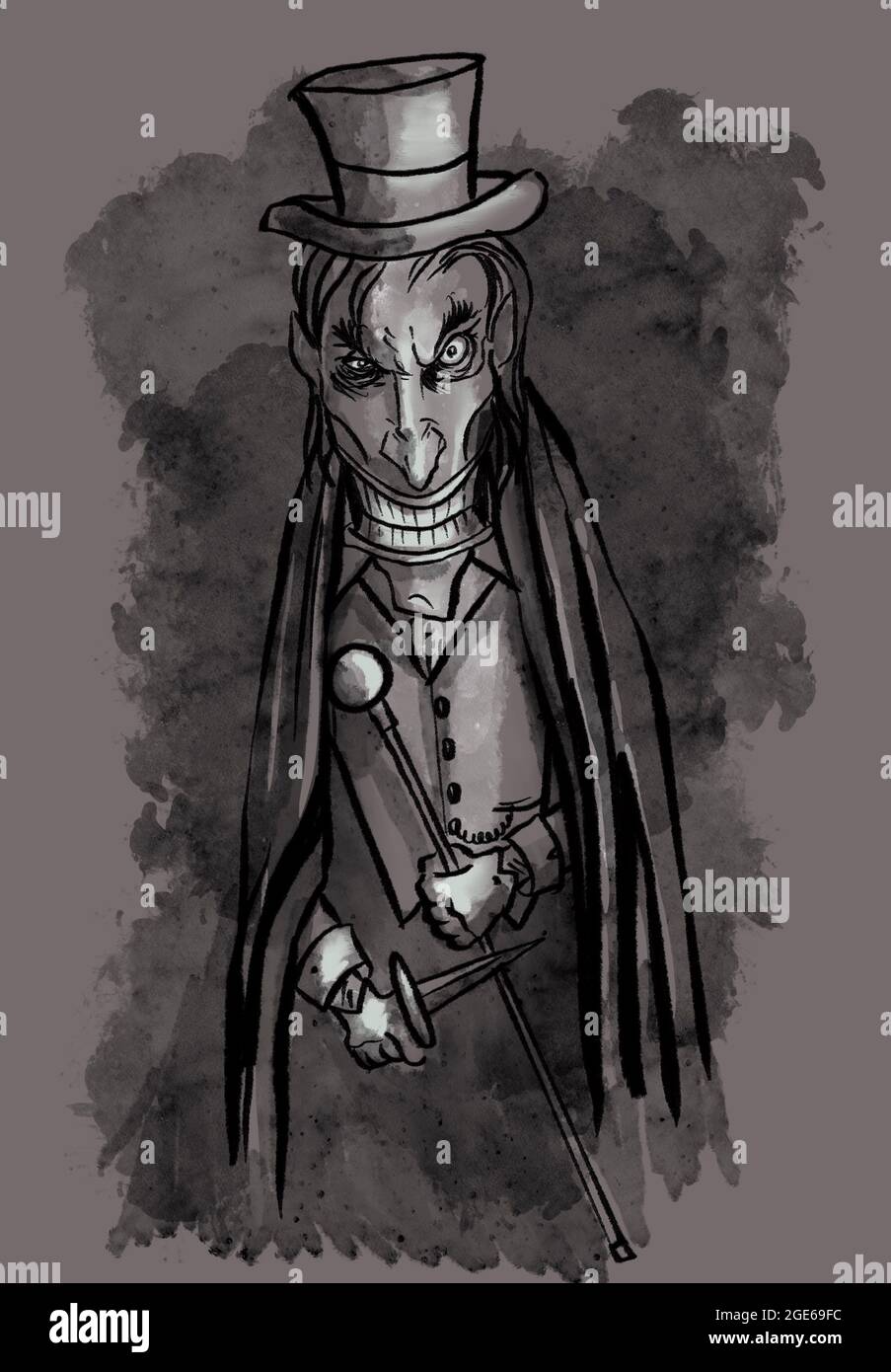 Jack the ripper illustration hi-res stock photography and images - Alamy