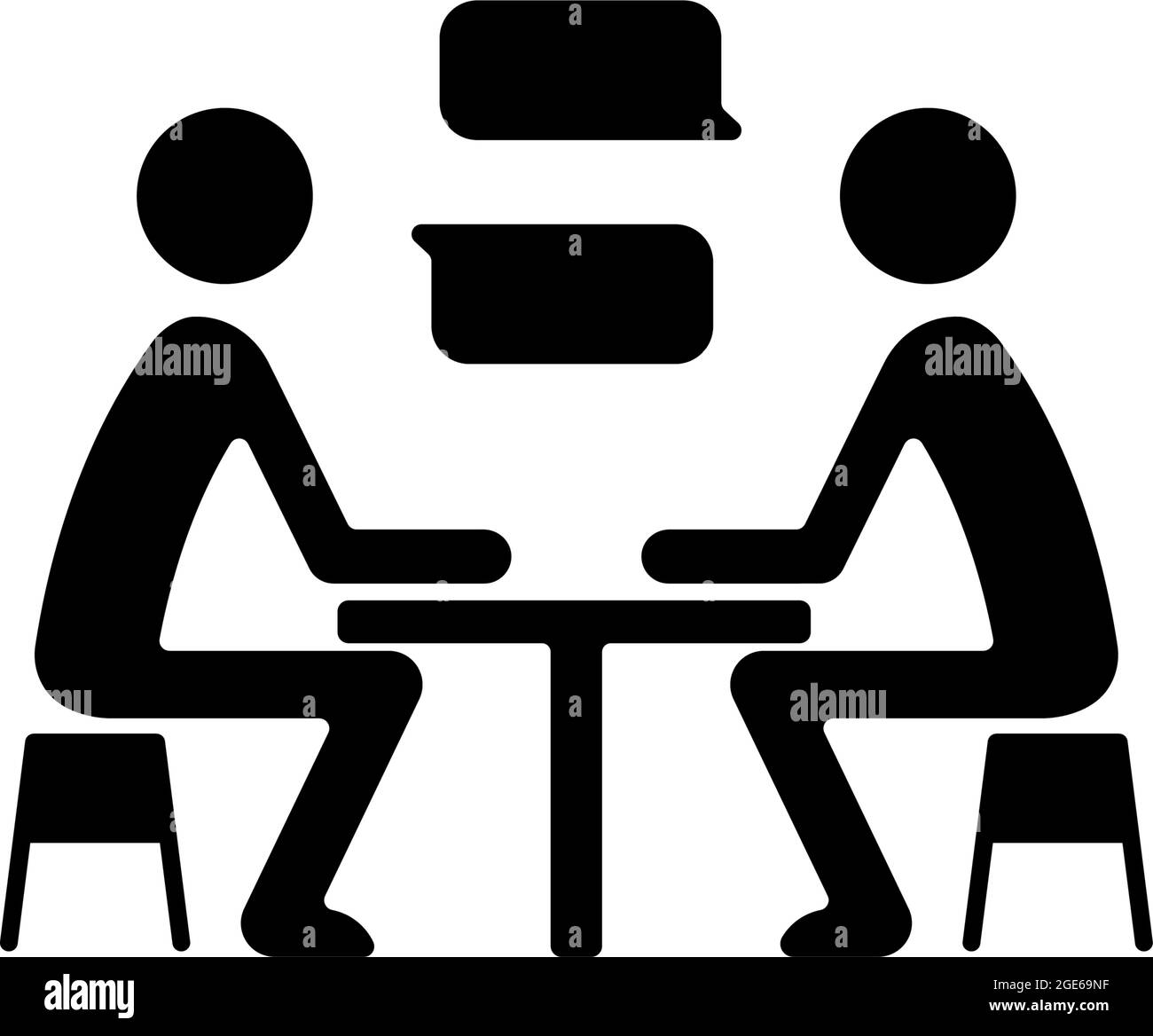 Interpersonal communication black glyph icon Stock Vector Image & Art ...