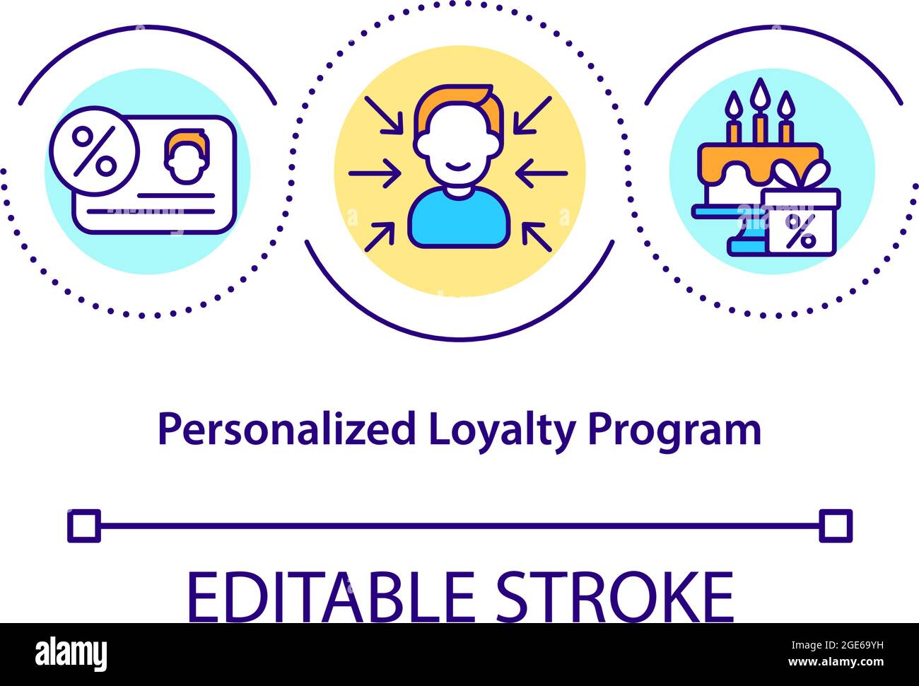Personalized loyalty program concept icon Stock Vector Image & Art - Alamy