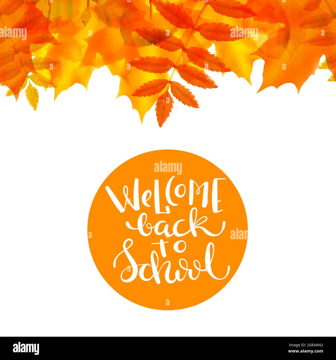 Back to school poster with hand drawn lettering, vector illustration ...
