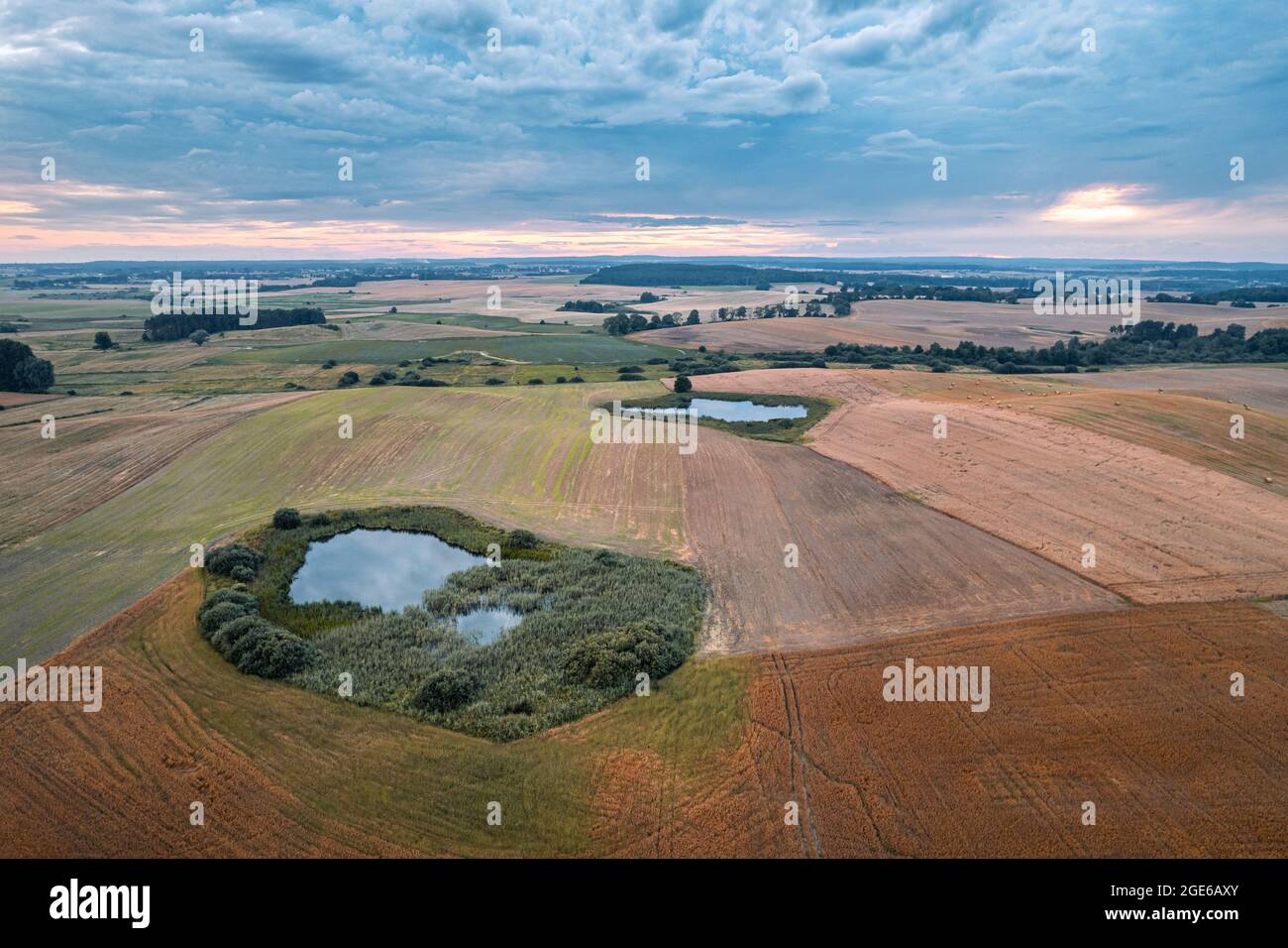 Small farm in countryside sunset hi-res stock photography and images ...