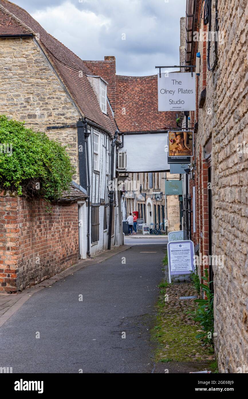 Market town of Olney, Borough of Milton Keynes in Buckinghamshire ...